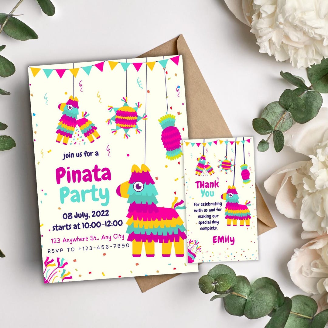 Editable Mexican Birthday Invitation Template, Fiesta Birthday Invite ...