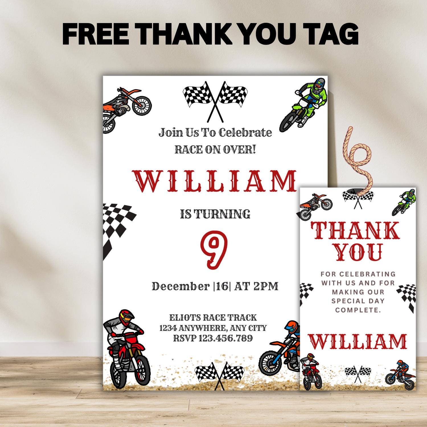 MOTORBIKE Invite INSTANT DOWNLOAD Dirt Bike Invite Editable Dirt Bike ...