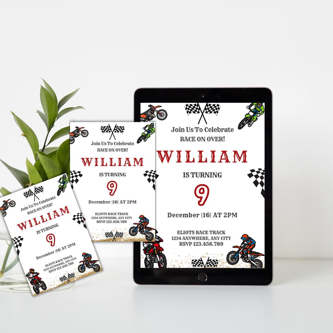 MOTORBIKE Invite INSTANT DOWNLOAD Dirt Bike Invite Editable Dirt Bike ...