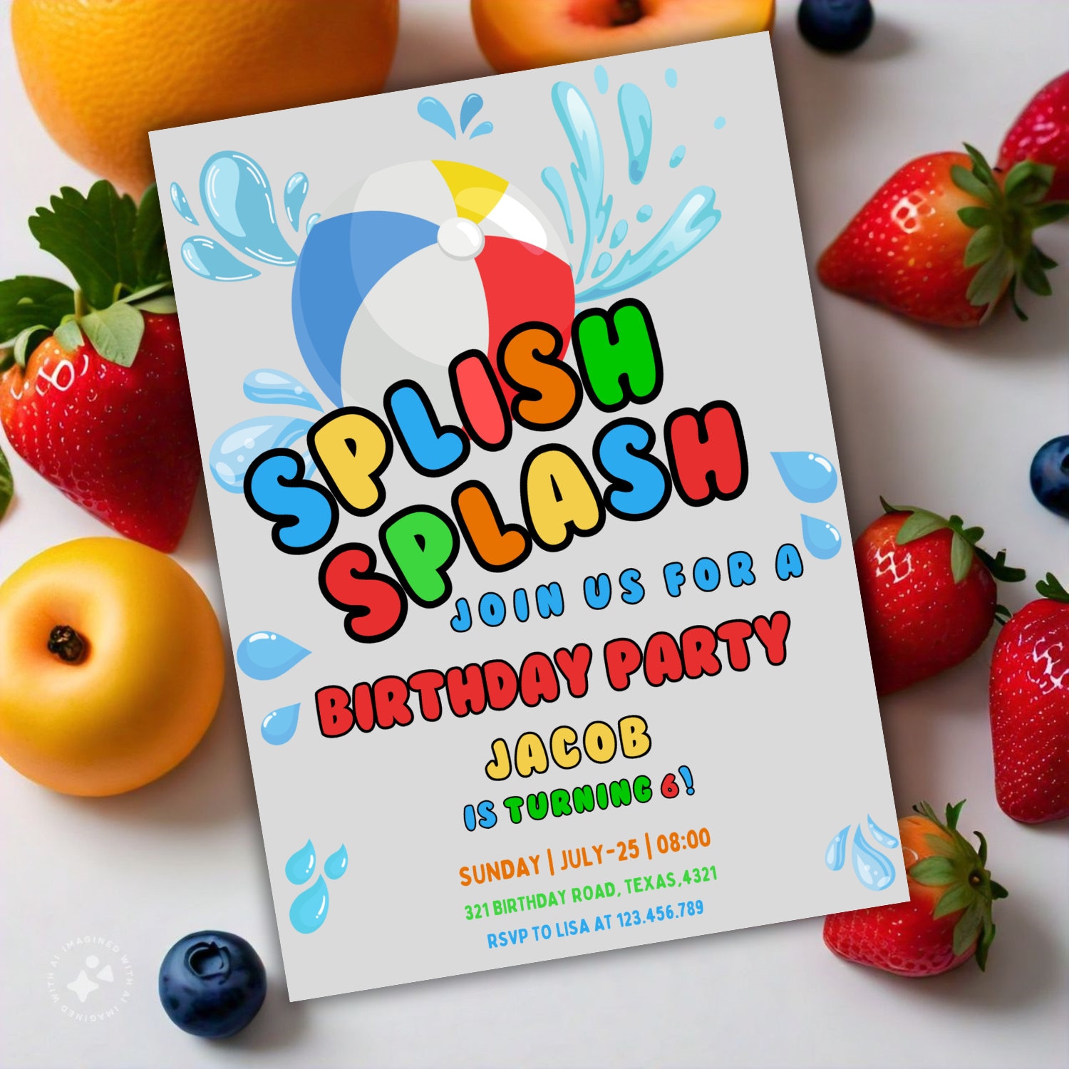 Summer Fun Evite | Pool Party Invitation Template | Splish Splash ...