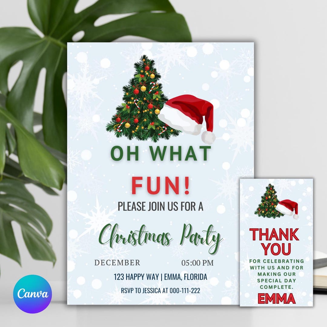 Editable Christmas Party Invitation: Jingle & Mingle Template (digital ...