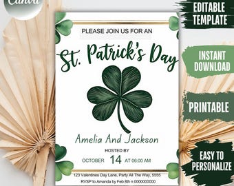 Irish Birthday Party Invitation, St. Patrick's Day Birthday Party ...