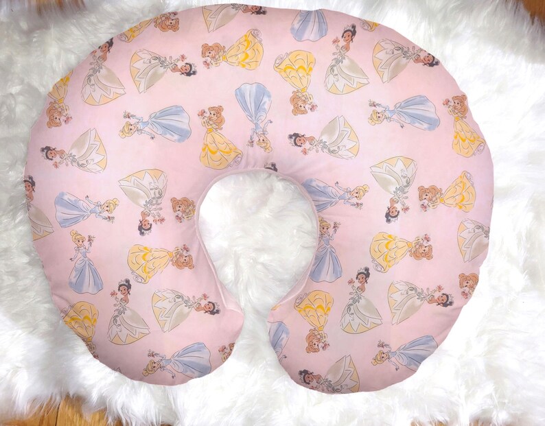 Princesses Cinderella, Princess Tiana, and Belle Baby Nursing Pillow ...