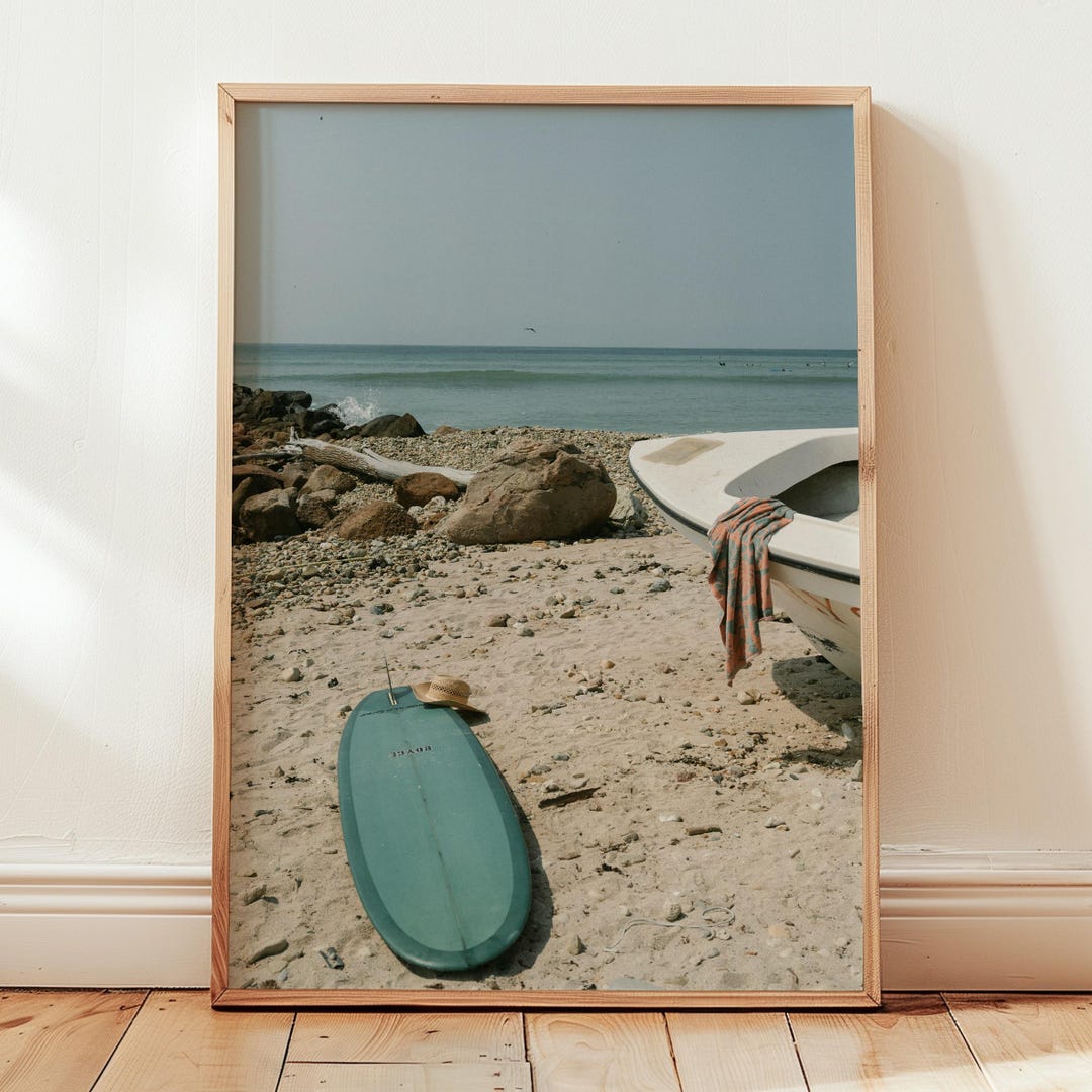 Tropical Surf Trip Poster - Ocean Wall Print - Seaside Art Print ...