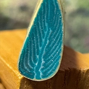 Turquoise, Silver and Gold Leaf Cane, Handcrafted Polymer Clay Cane ...