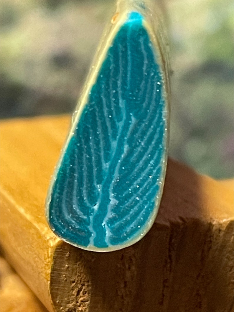 Turquoise, Silver and Gold Leaf Cane, Handcrafted Polymer Clay Cane ...