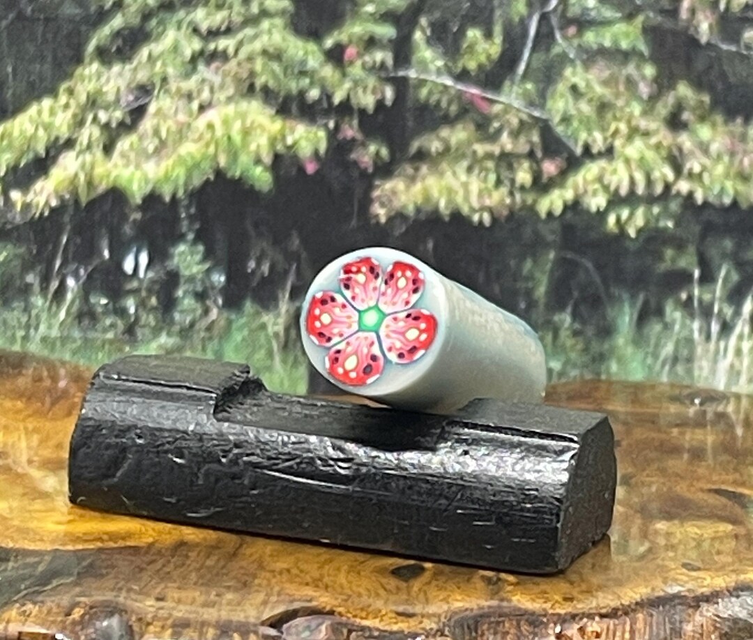 Pink and Red Confetti Flower Cane, Handcrafted Polymer Clay Cane, Raw ...