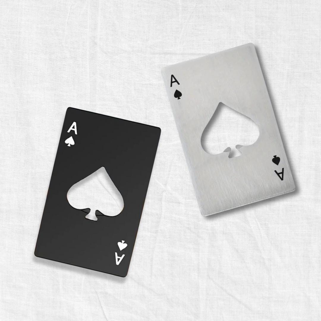 Ace of Spades Card-shaped Stainless Steel Bottle Opener - Etsy