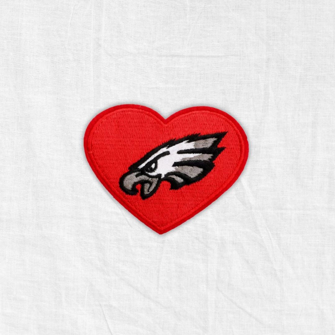 Philadelphia Eagles Embrodiered Heart Shaped Iron/sew on Patch - Etsy