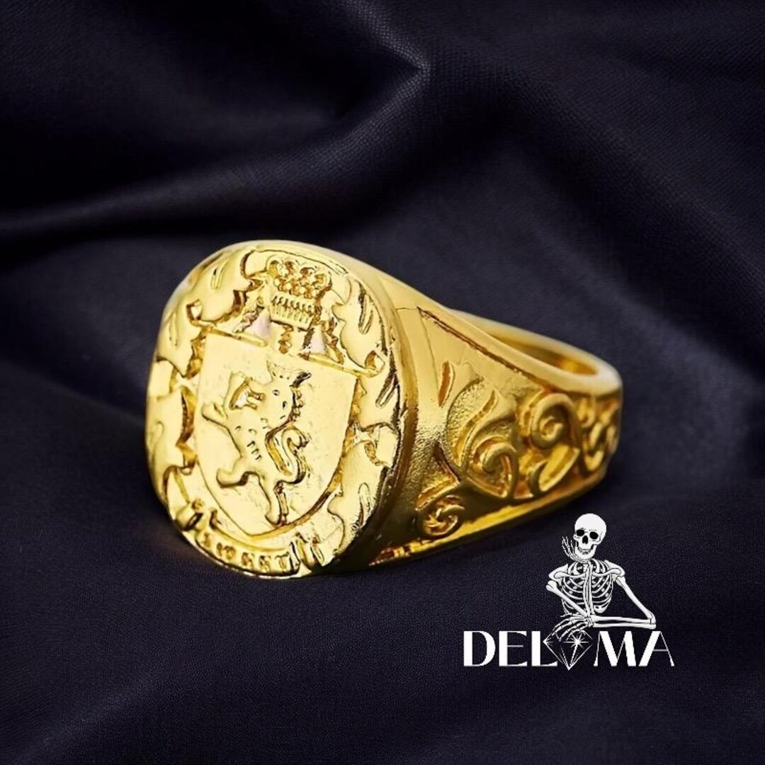 Family Symbol Custom Ring for Custom Rings Customized Gold Colored Ring ...