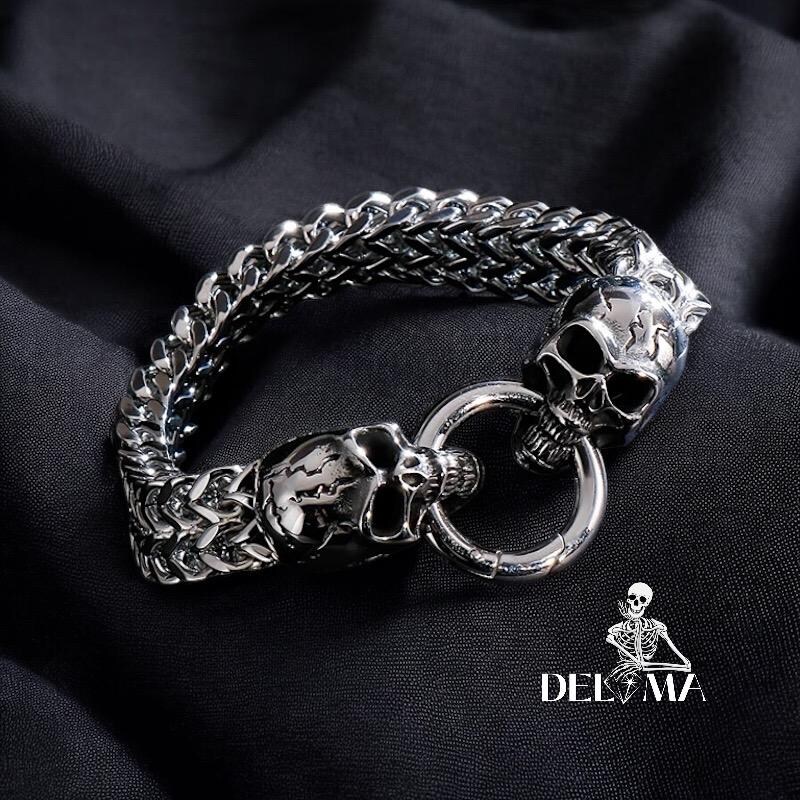 Mens Skull Bracelet - Etsy