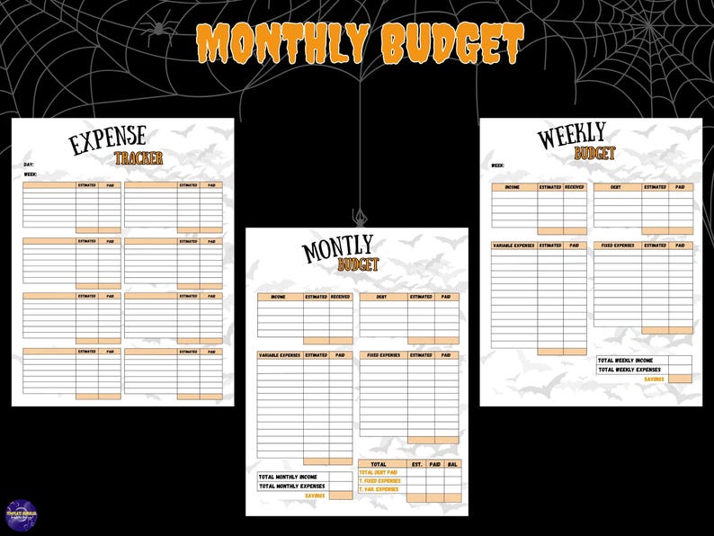 October Halloween Planner Printable Daily Digital Halloween Schedule ...