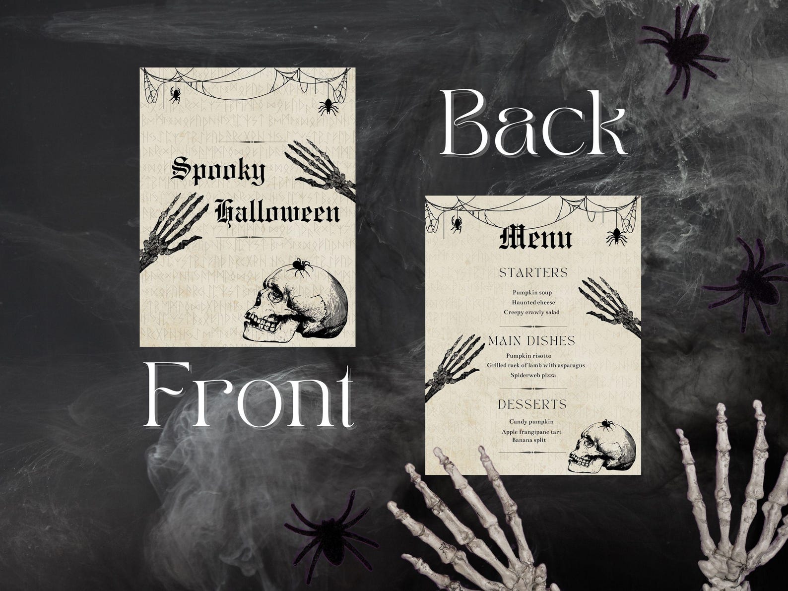 Scary Halloween Menu Printable Template for Home, Office, Bar ...