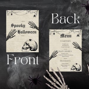 Scary Halloween Menu Printable Template for Home, Office, Bar ...