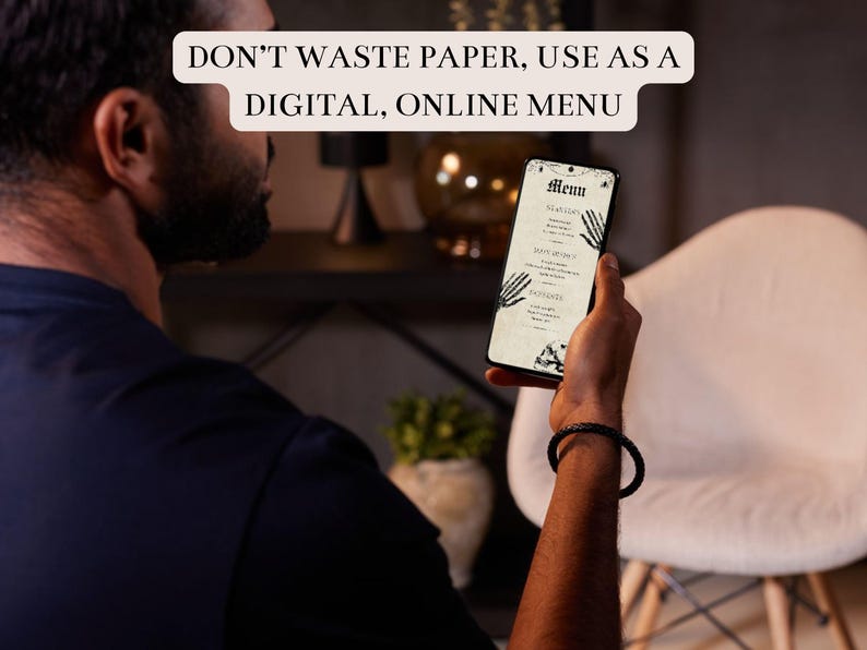 Scary Halloween Menu Printable Template for Home, Office, Bar ...