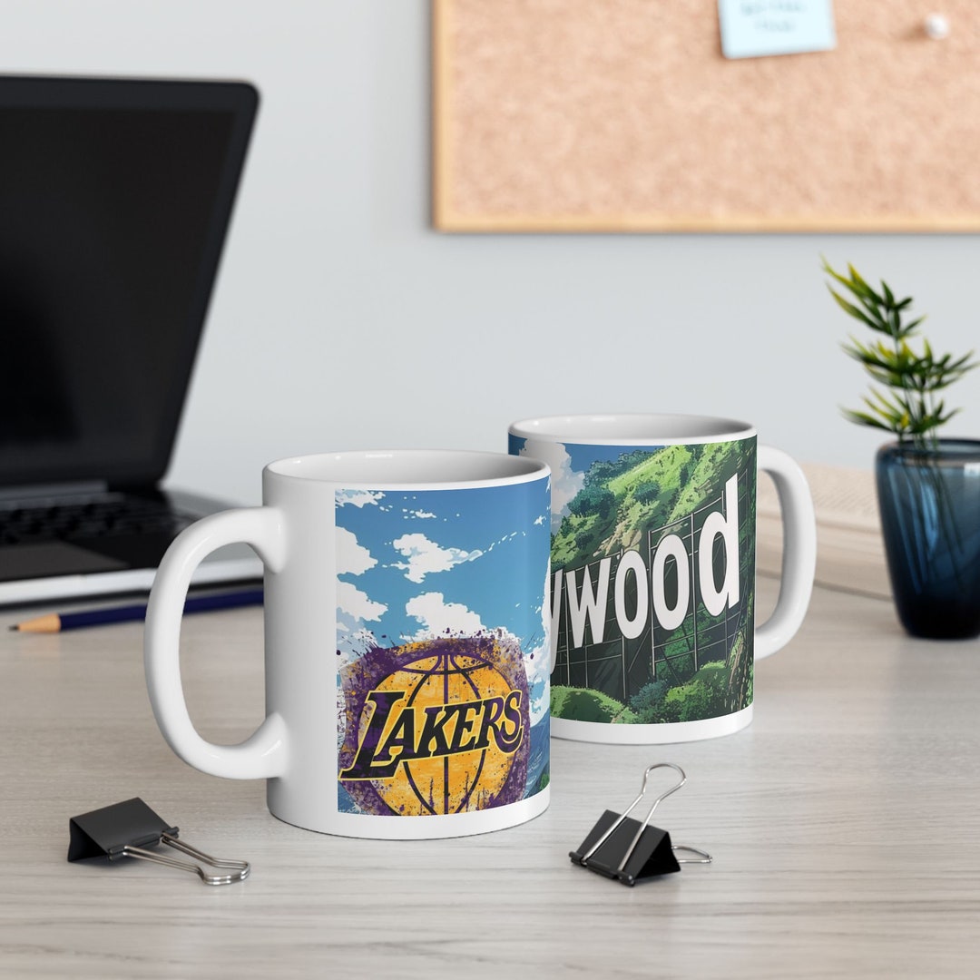 Vintage LA Lakers 11oz Mug Perfect for True Fans - Etsy