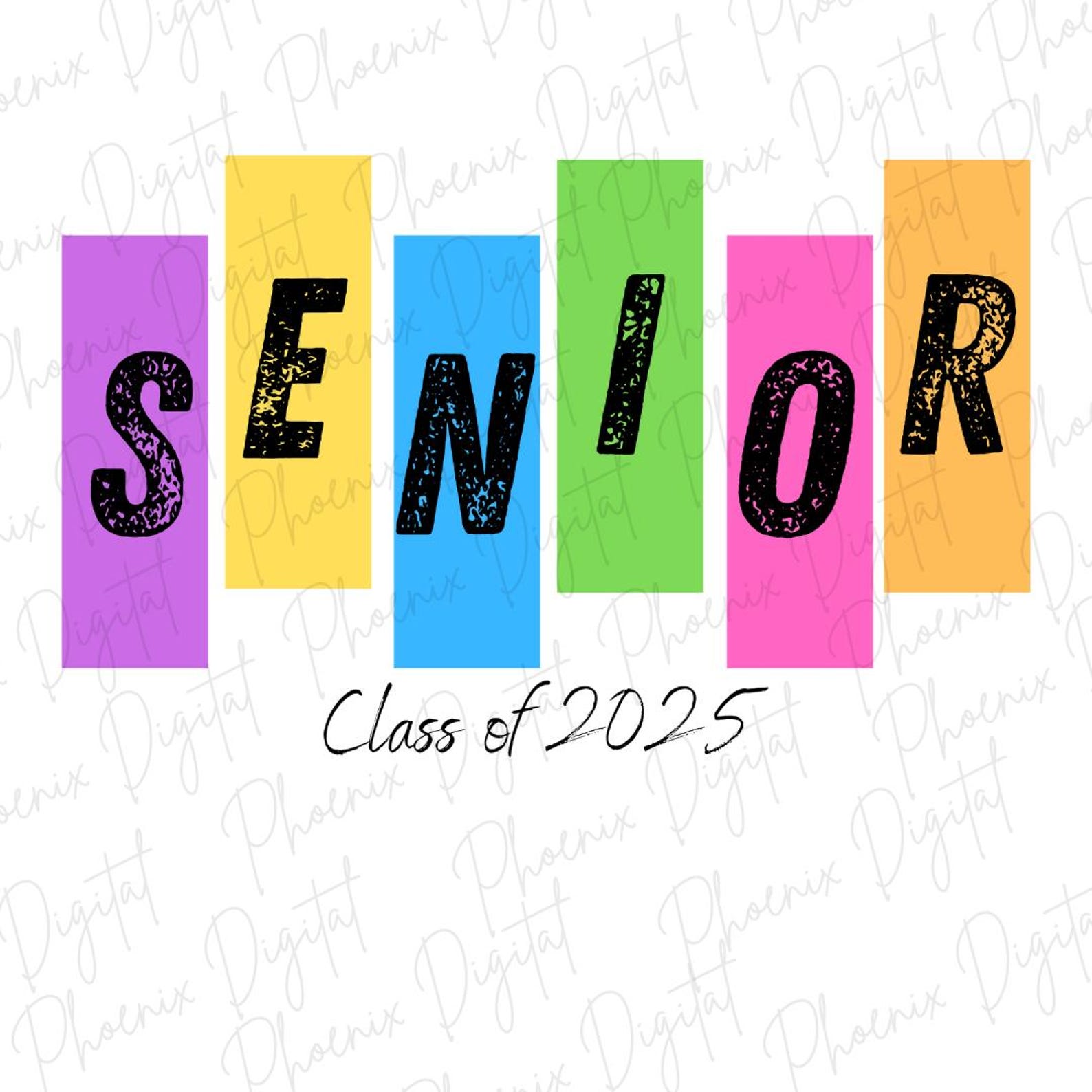 Senior 2025 PNG, Class of 2025 Png, High School Png, Retro Graduation ...