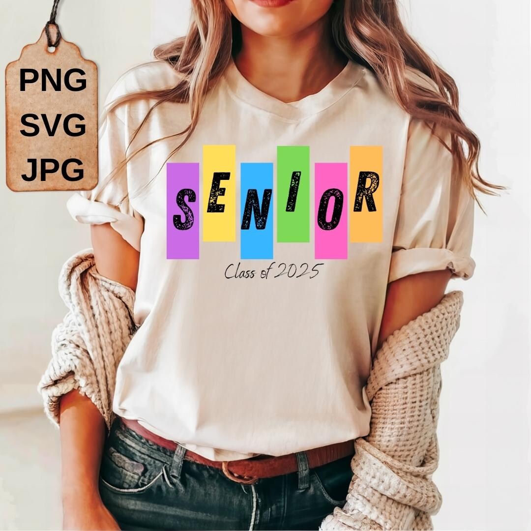 Senior 2025 PNG, Class of 2025 Png, High School Png, Retro Graduation ...