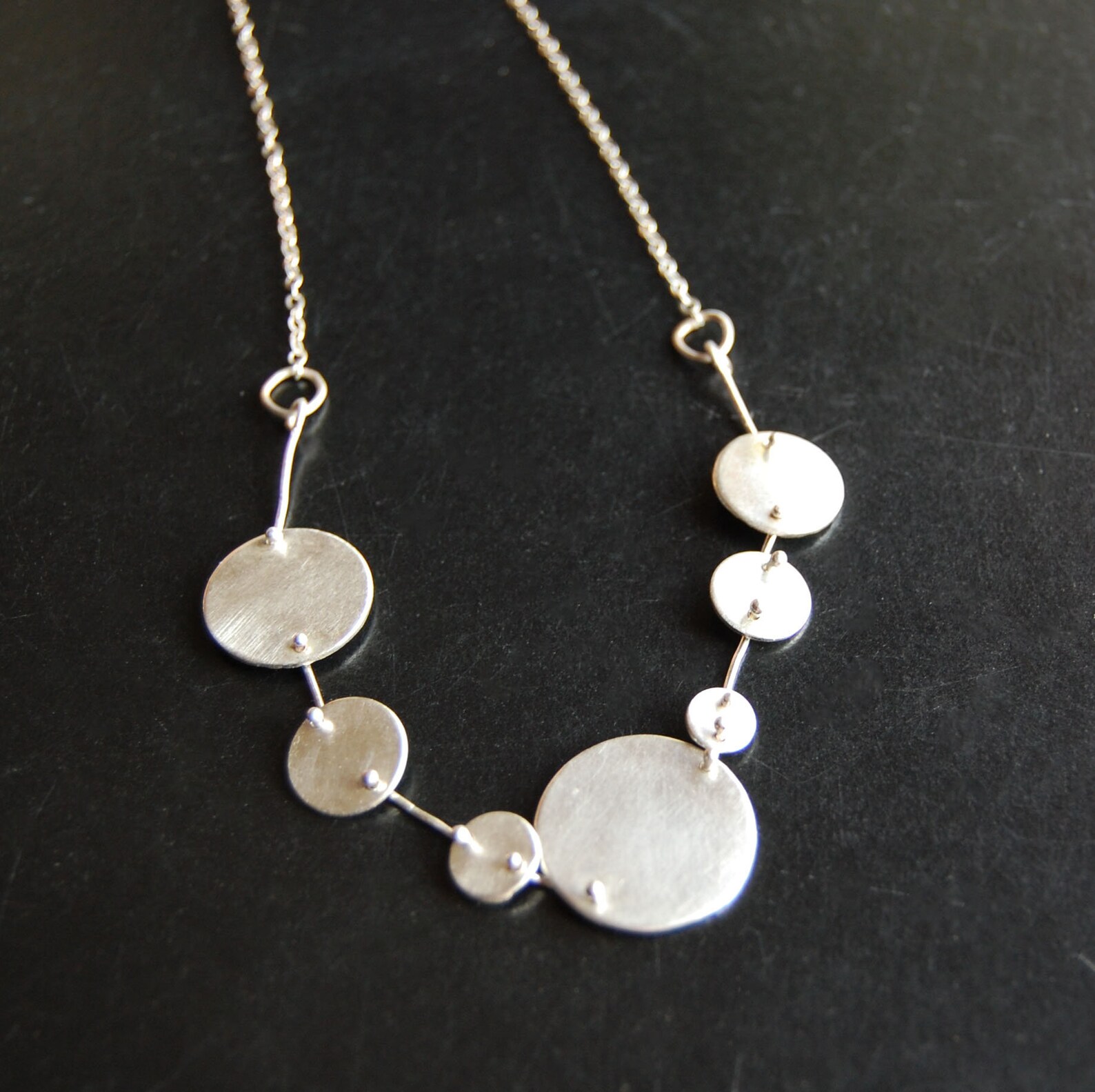 7 Moons Necklace Sterling Silver Moon Lunar Celestial - Etsy