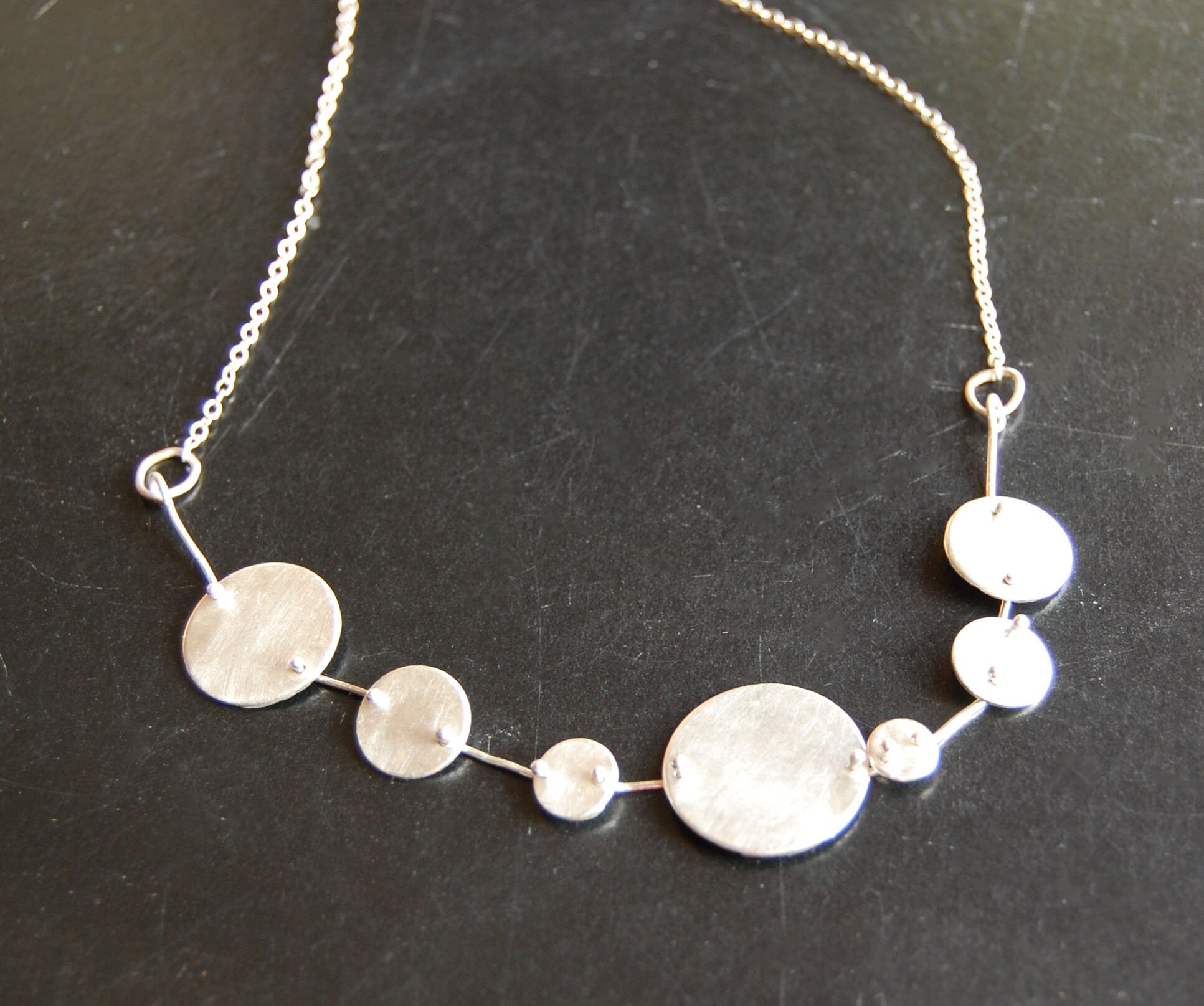 7 Moons Necklace Sterling Silver Moon Lunar Celestial - Etsy