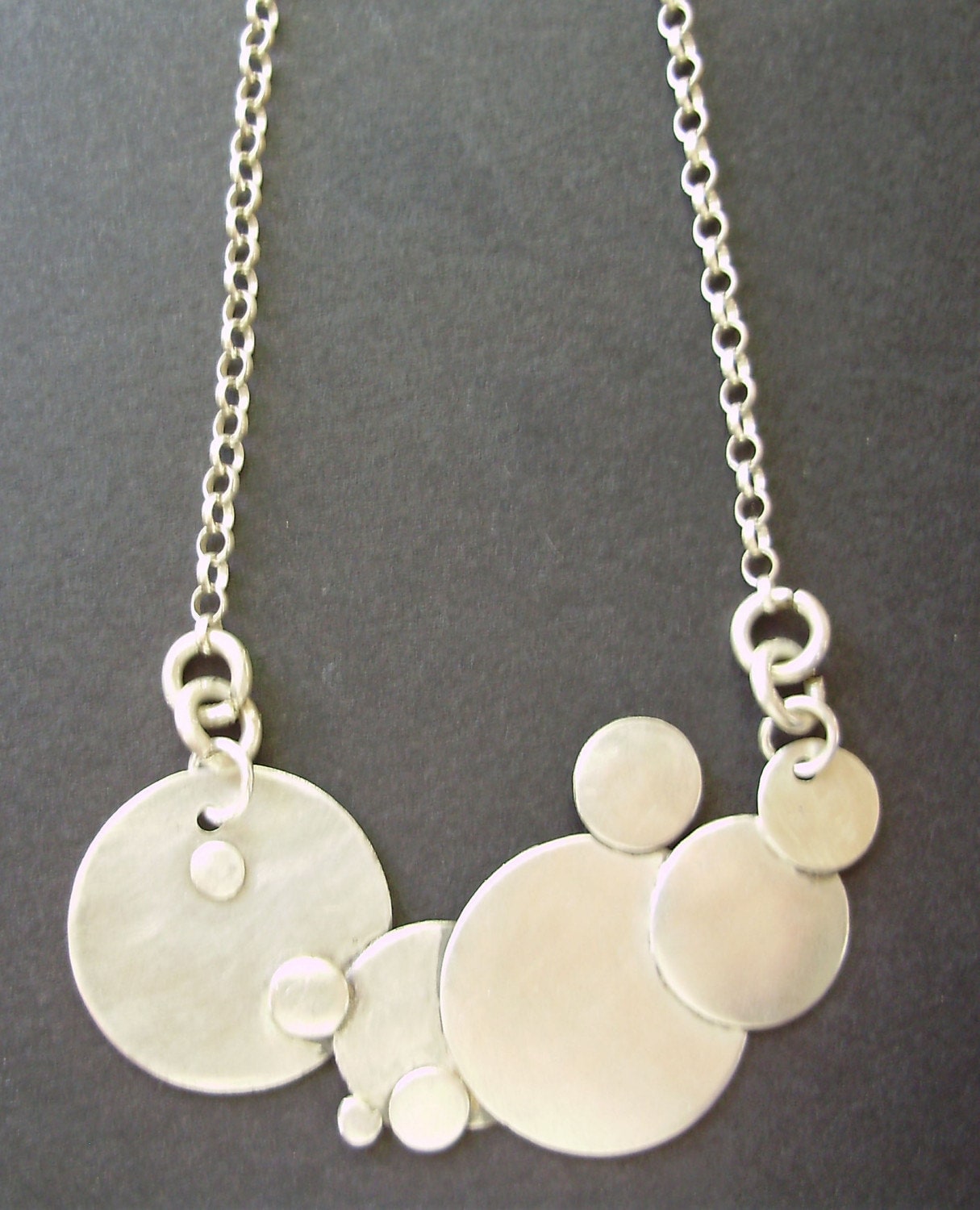 Hydrophilic Silver Necklace Bubble Necklace Circles - Etsy