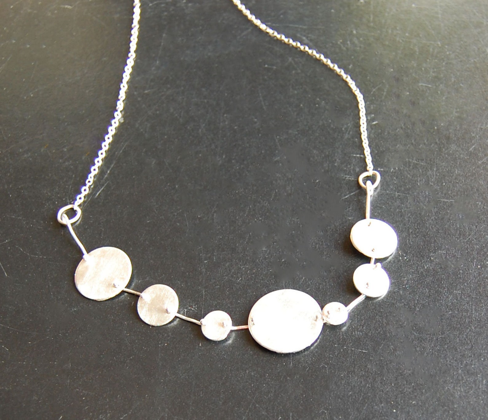 7 Moons Necklace Sterling Silver Moon Lunar Celestial - Etsy