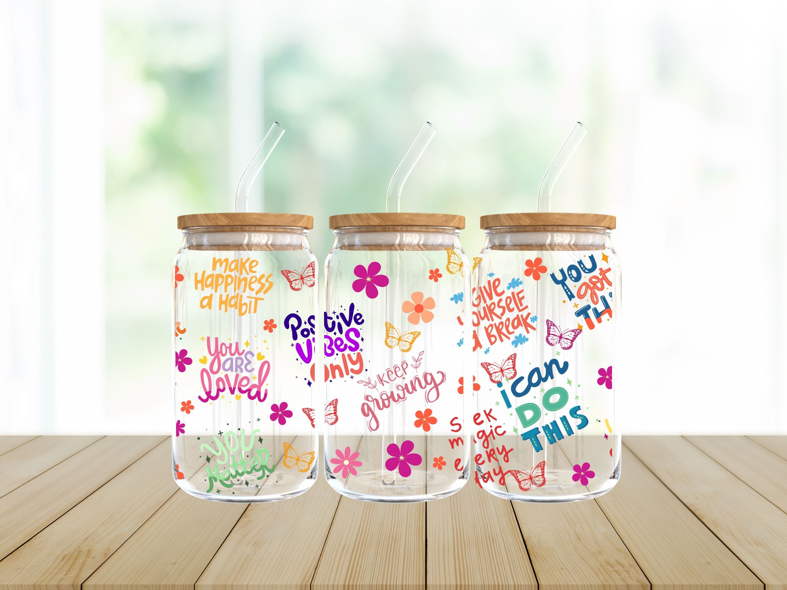 Positive Affirmation Iced Coffee Cup Self Care Cup Beer Glass Gift Cup ...