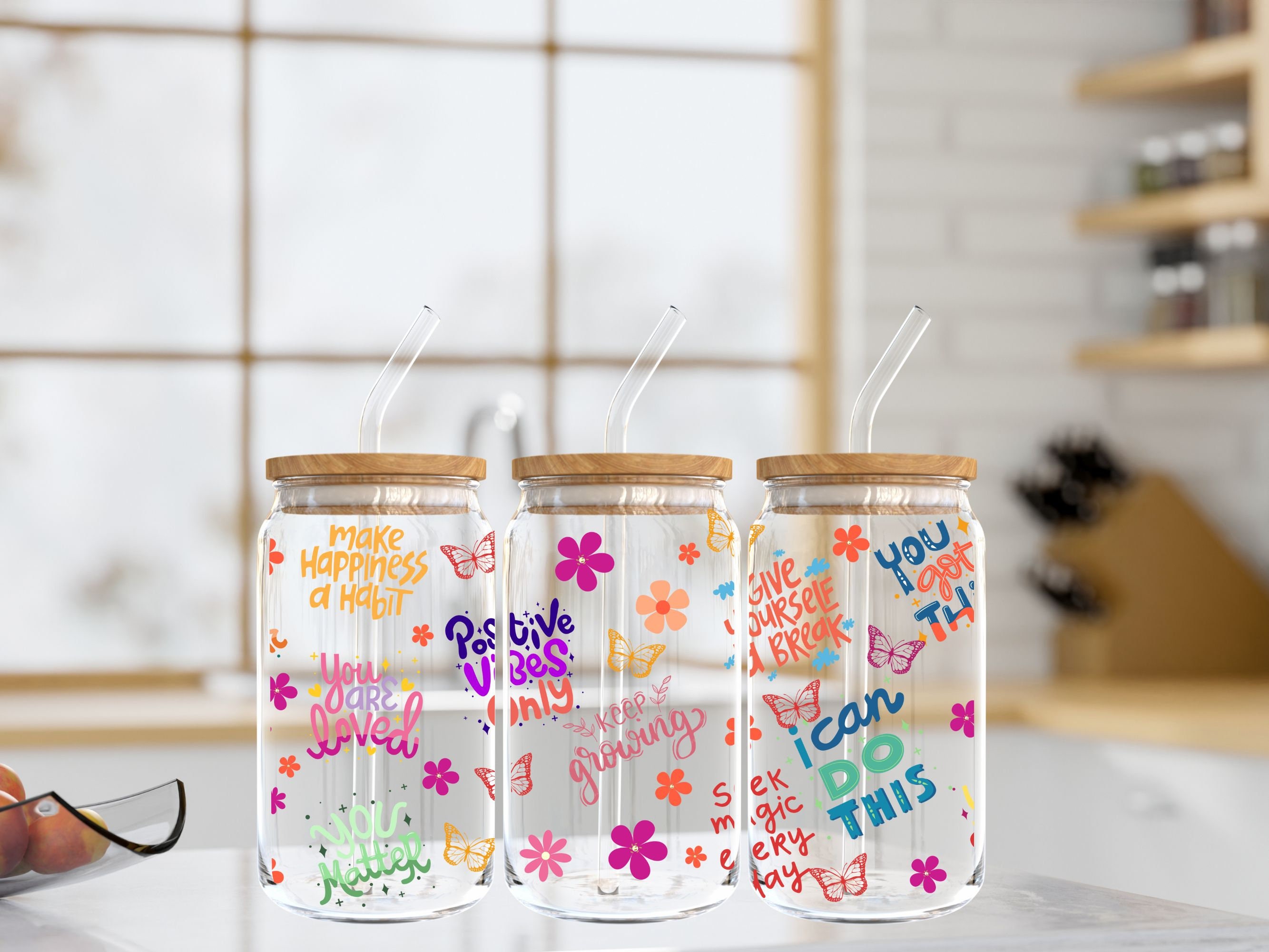 Positive Affirmation Iced Coffee Cup Self Care Cup Beer Glass Gift Cup ...