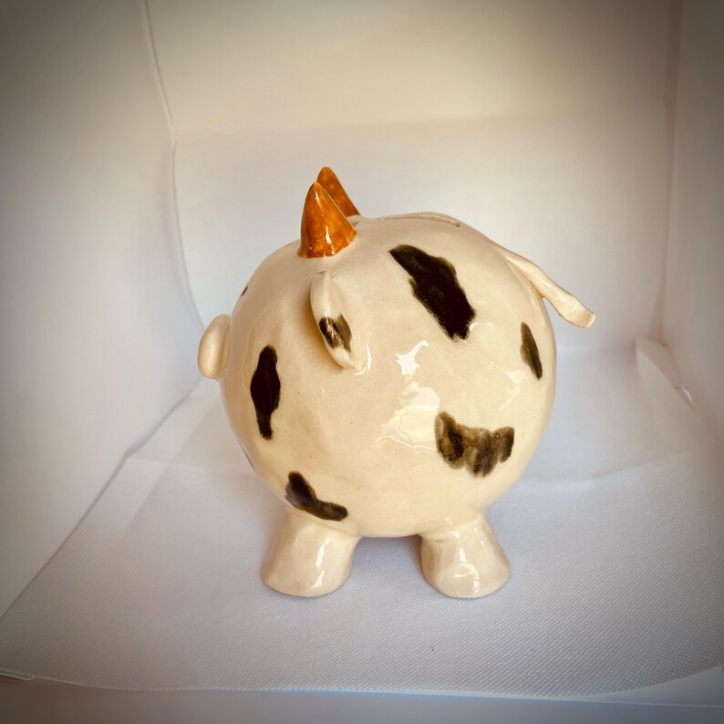 Handmade Ceramic Cow Piggy Bank - Etsy