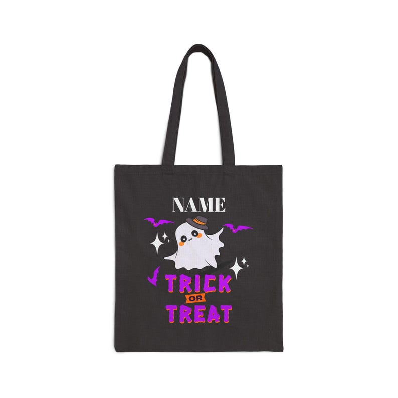 Ghost Pumpkin Trick or Treat Bag Personalized Custom Halloween Tote Bag ...