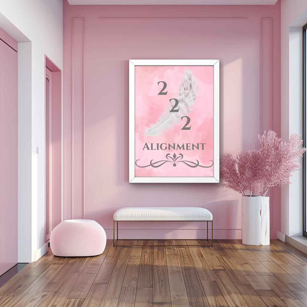 Angel Number 222 Printable Guardian Angel Affirmation Pink White ...