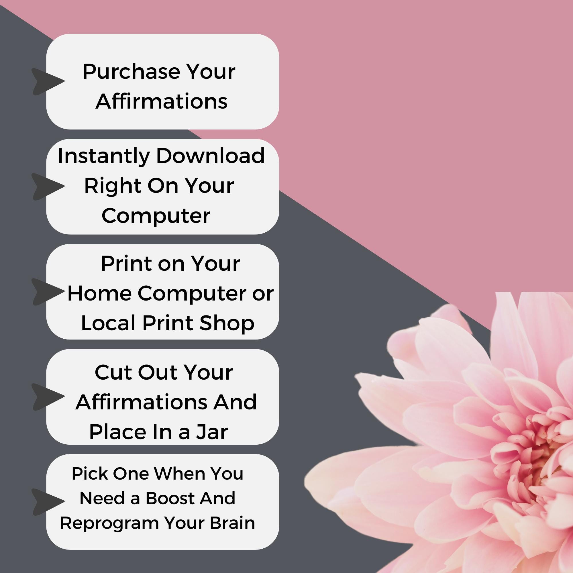 Resilience Affirmations Printable | Mental Strength Jar for Healing ...