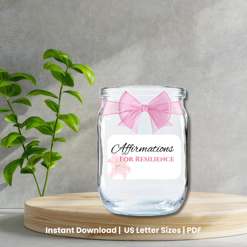 Resilience Affirmations Printable | Mental Strength Jar for Healing ...