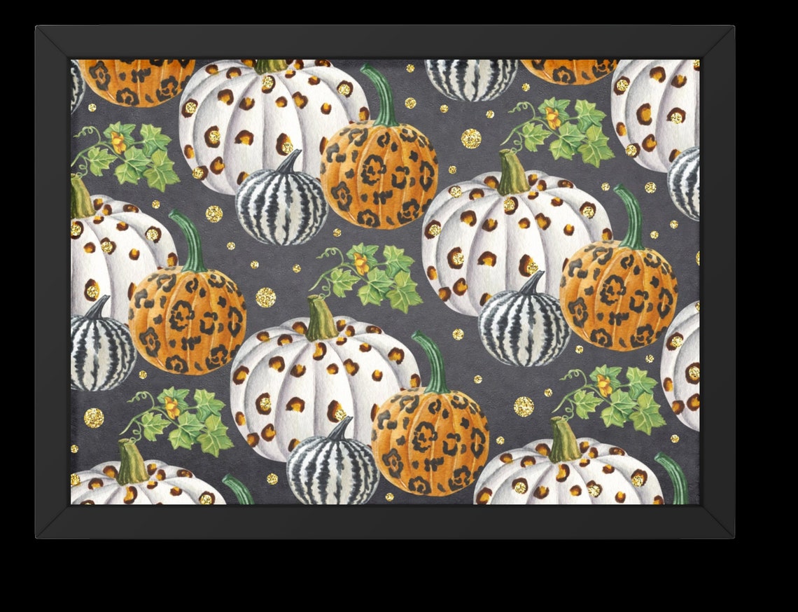 Leopard Pumpkins Wall Art, Digital Downloads, 3 Pumpkin Prints, Fall ...