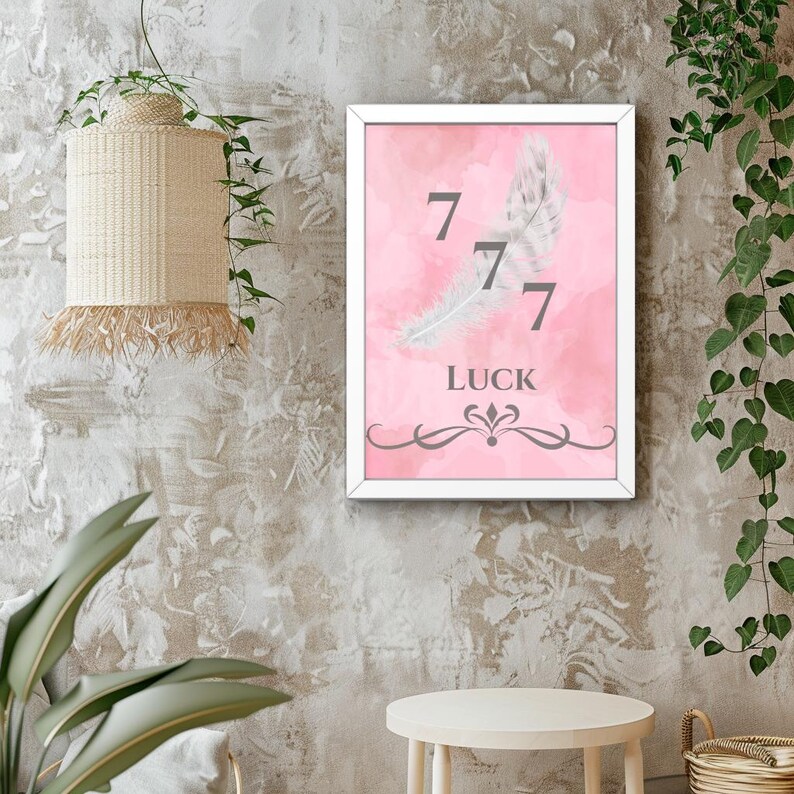 Angel Number 777 Printable Wall Art Guardian Angel and Spirit Guide Art ...