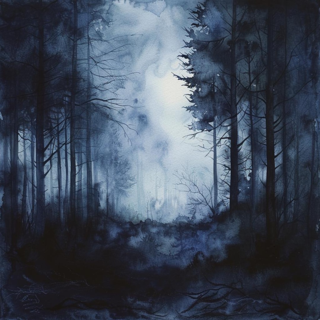 24 Forest Landscape Clipart, Dark Forest Clipart, Gothic Clipart, Wiccan Clipart, Commercial Use ...