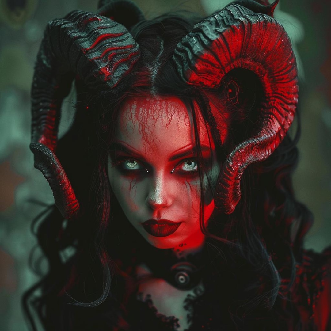 24 Fantasy Devil Girl Clipart, Halloween Digital Art, Dark Fantasy ...