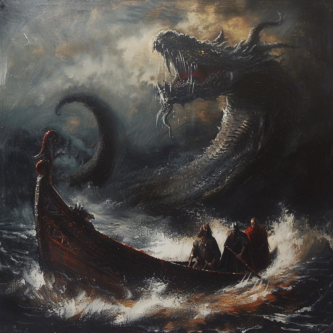 24 Viking Dragon Clipart, Norse Mythology Art, Battle Scene ...