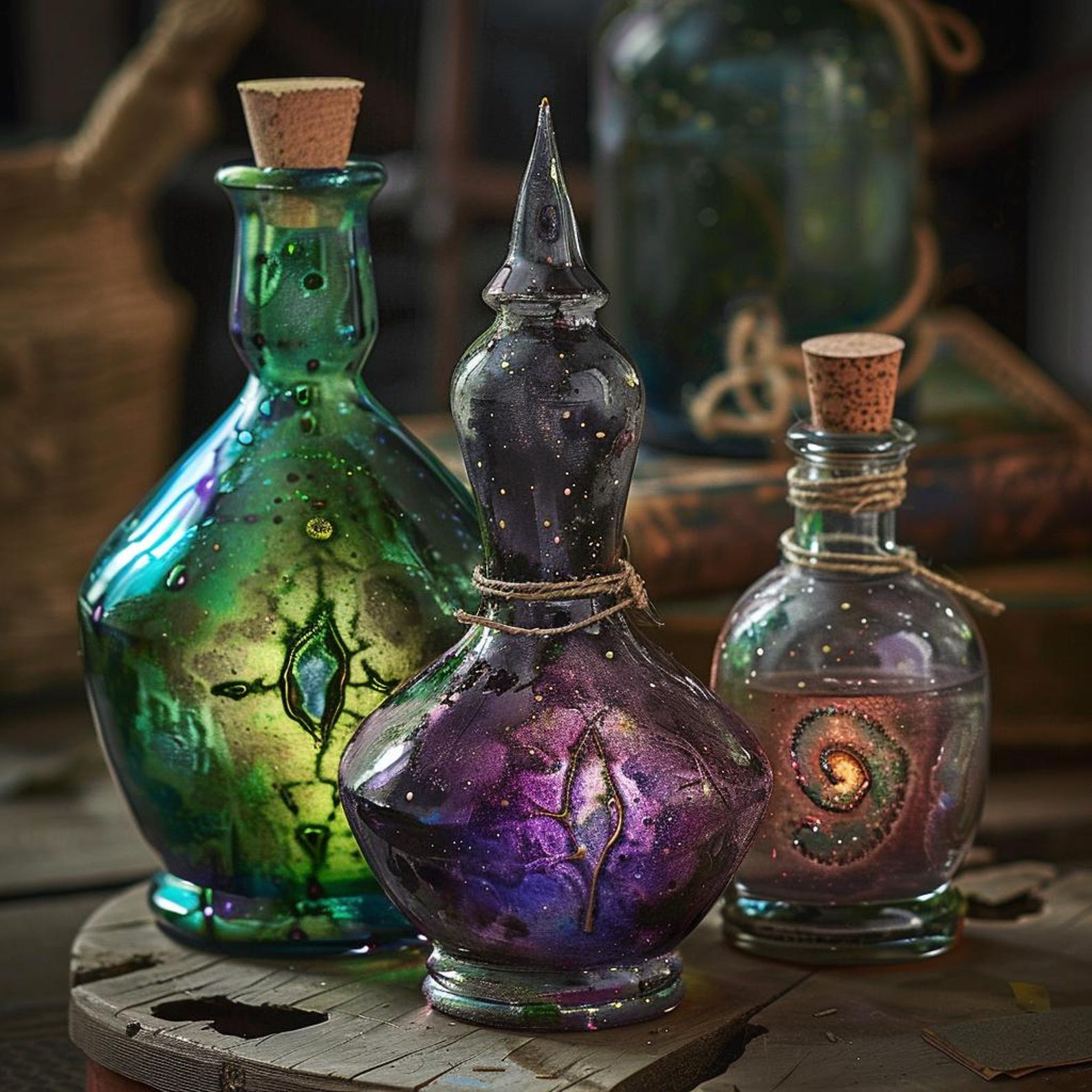 24 Magic Potion Bottles Clipart, Vintage Fantasy Illustrations ...