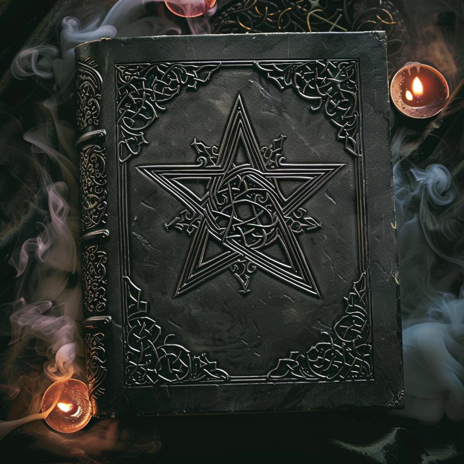 24 Gothic Spell Book Clipart, Witchcraft Grimoire, Dark Fantasy Clipart ...