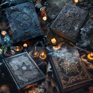 24 Gothic Spell Book Clipart, Witchcraft Grimoire, Dark Fantasy Clipart ...