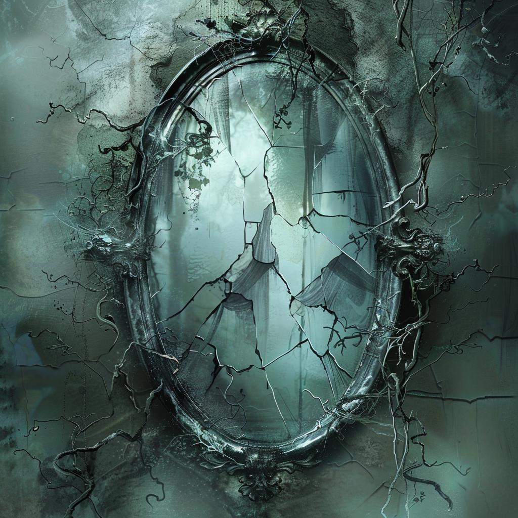 24 Haunted Mirror With Spooky Ghosts Clipart, Halloween Decor, Gothic ...