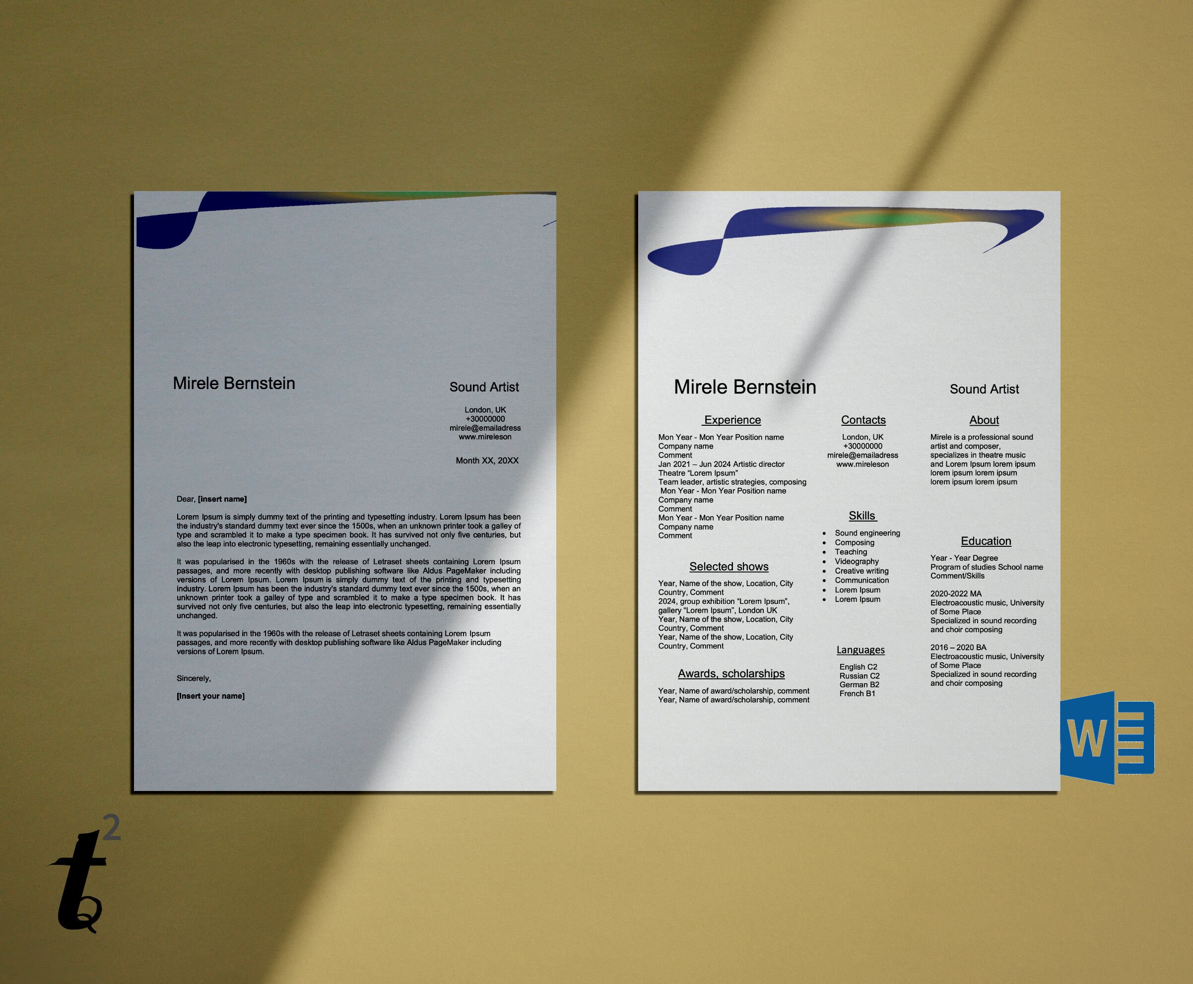 Easy Creative Resume Template for Creative Professionals | Professional ...