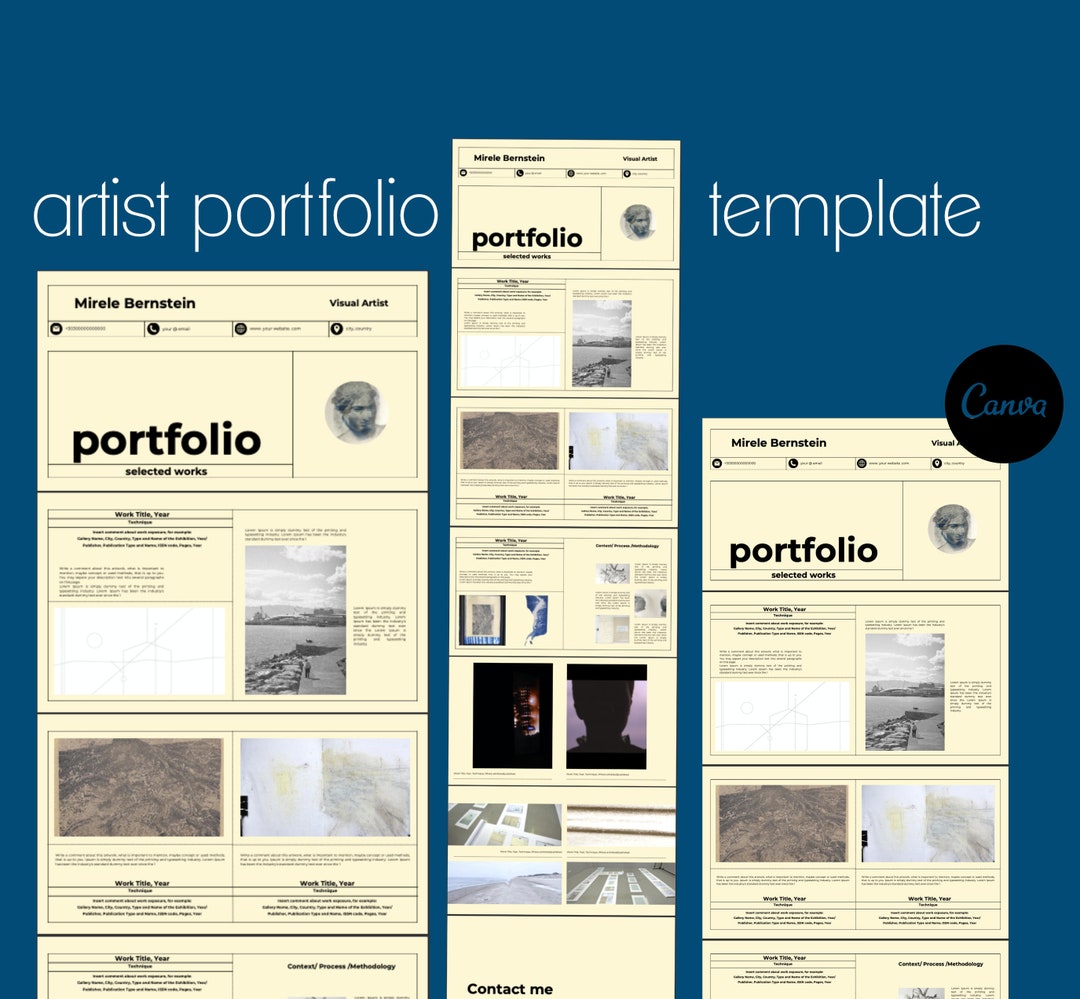 Artist Portfolio Template | Canva Template | Minimalistic Portfolio ...