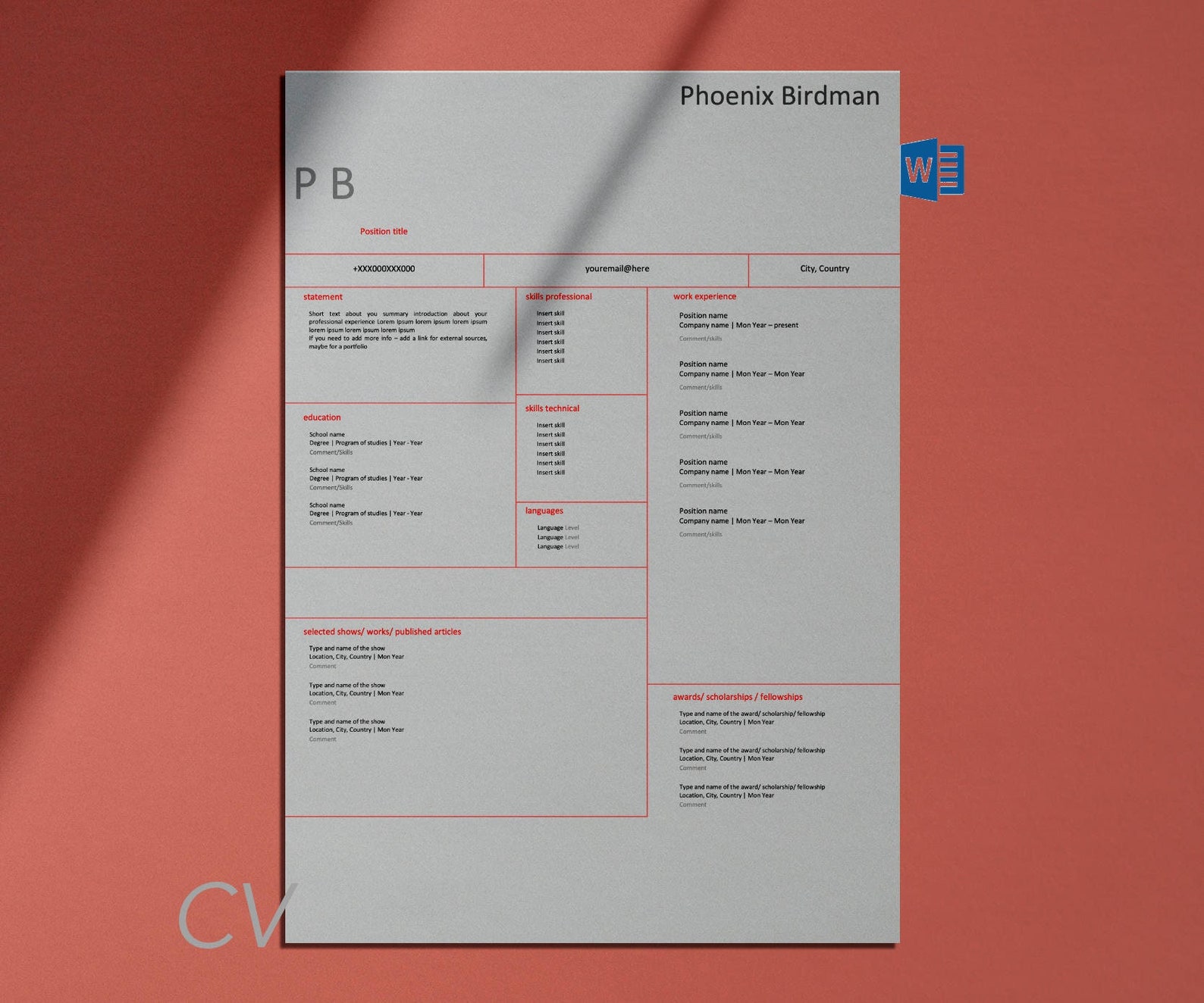 Easy Creative Resume Template for Creative Professionals | Professional ...