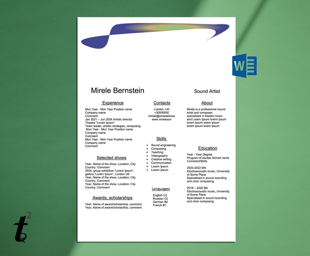 Easy Creative Resume Template for Creative Professionals | Professional CV | Creative ...