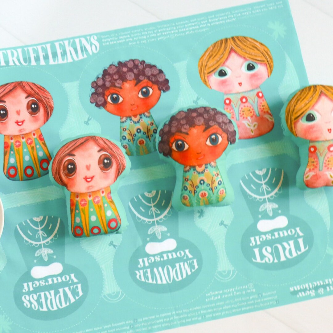 DIY Plush Doll Sewing Kit: Beginner Craft, Cut & Sew Fabric Panel - Etsy