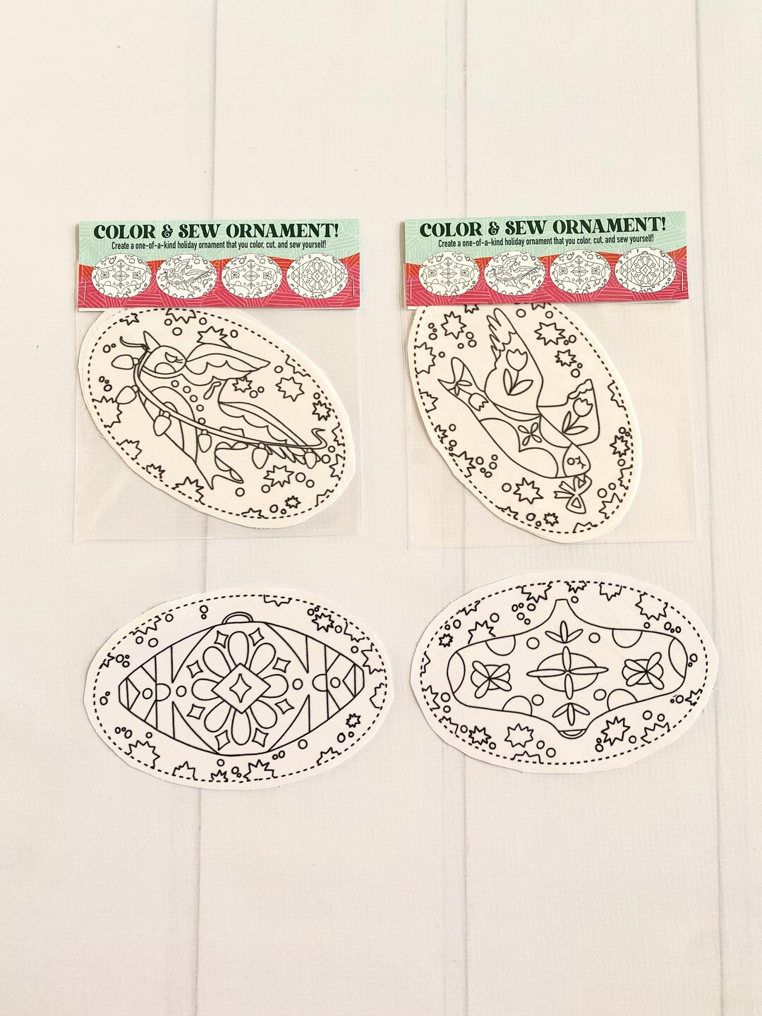 DIY Color & Sew Holiday Ornament Kit – Custom Craft Decor - Etsy