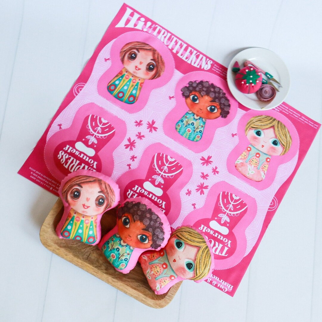 DIY Plush Doll Sewing Kit: Beginner Craft Project - 3 Dolls (fat ...