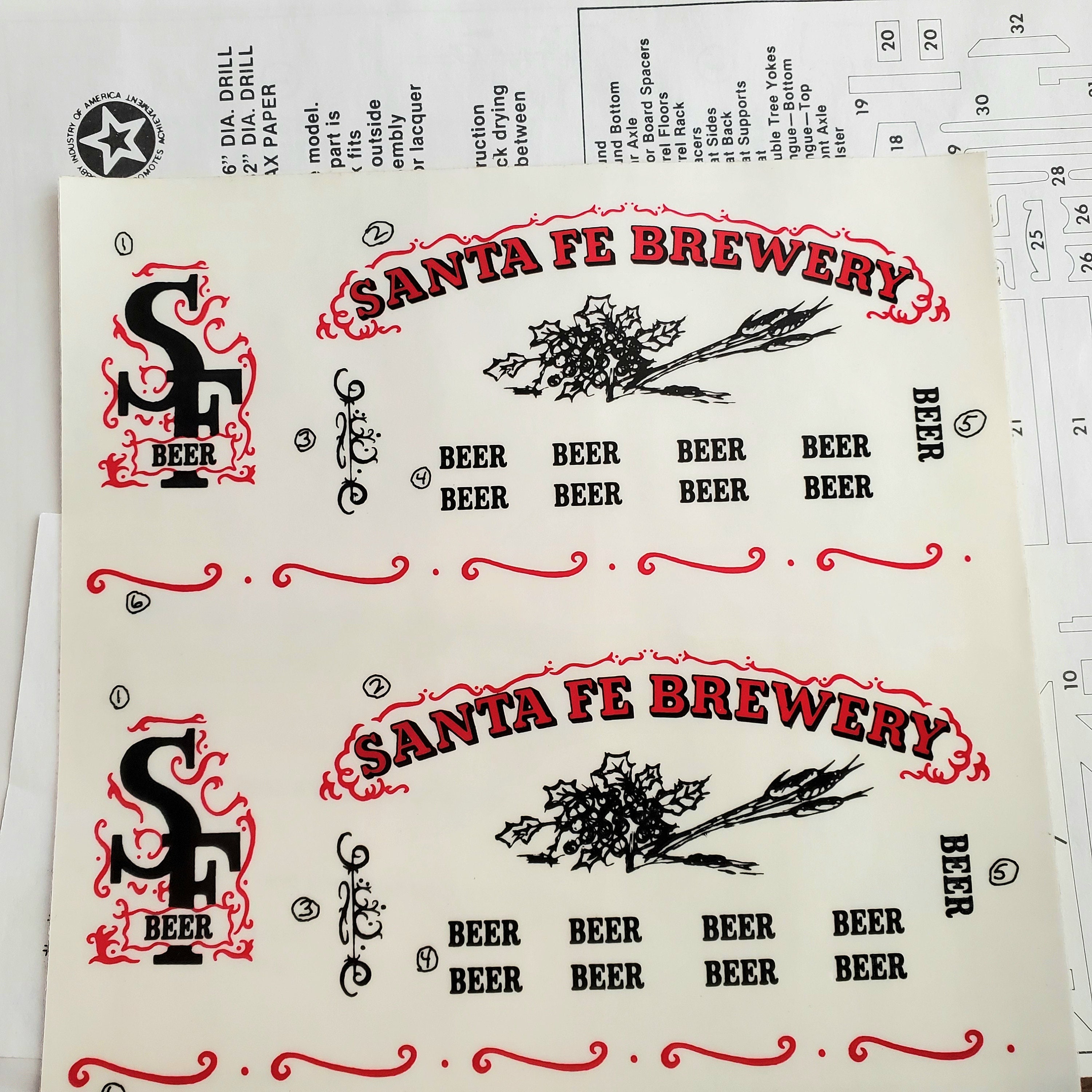 Vintage Beer Wagon Buildable Wood Model Kit Sante Fe Brewery Allwood ...